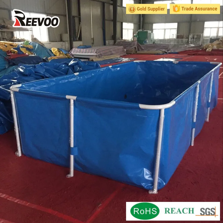 Reevoo Fish Farming Tanks 5000l Rectangular Mobile Pvc Ponds For ...