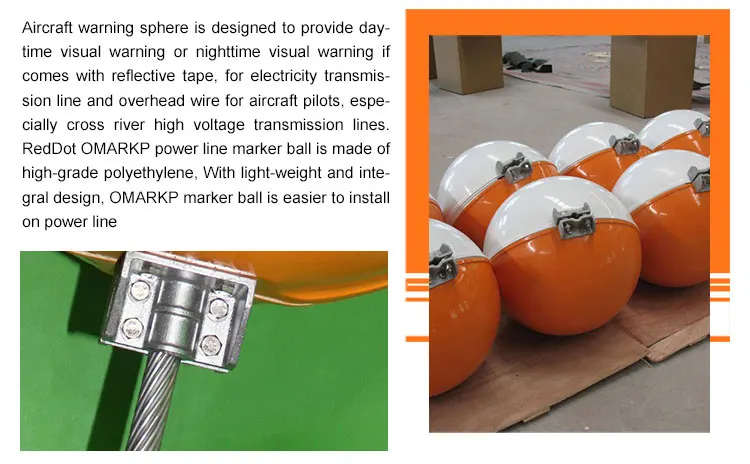 Overhead Power Line Marking Balls,Aircraft Warning Ball For Overhead ...