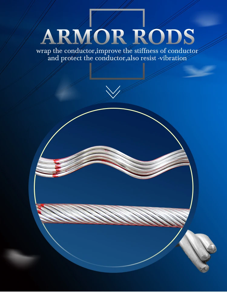 Electrical Power Fitting Preformed Armour Rod For Conductor Repairing ...