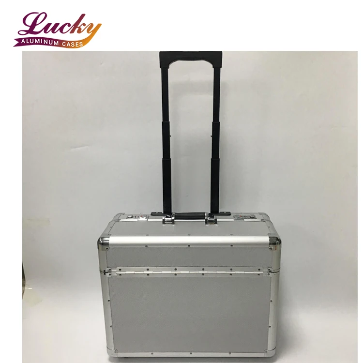 Pilot Flight Hand Luggage Aluminium Travel Trolley Briefcase