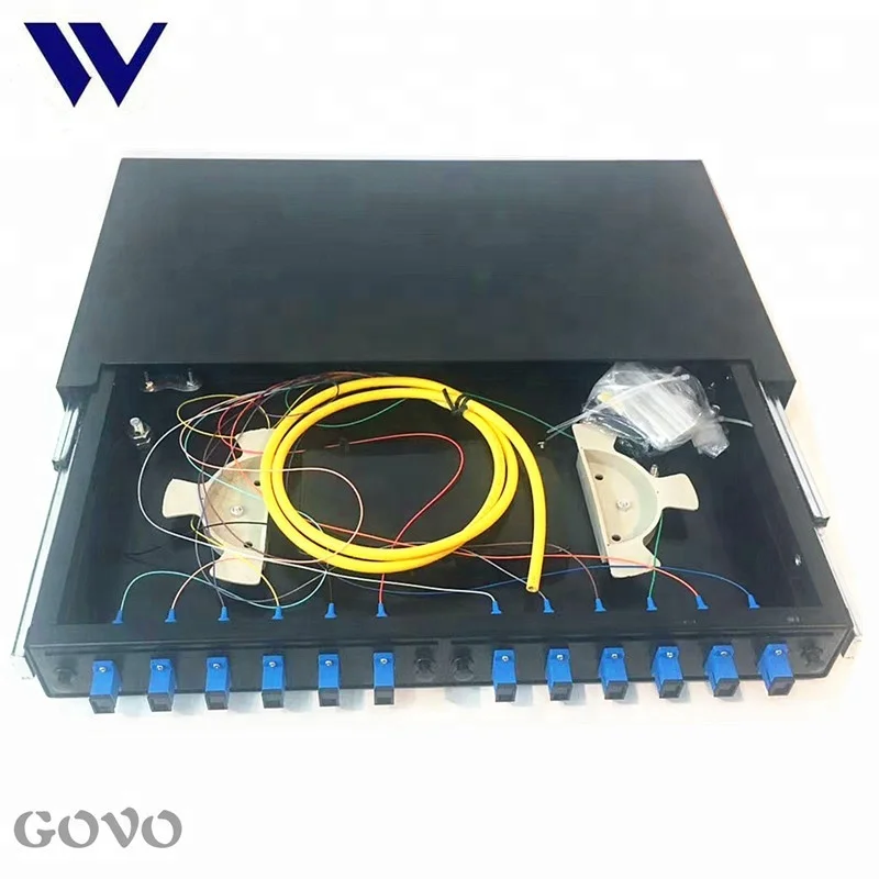 Full Loaded 12 Cores Fiber Sliding Box Optical Fiber Distribution Box ...