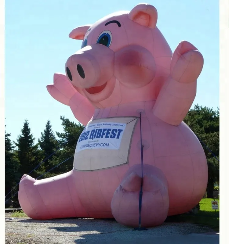 Lovely Sitting Pig Inflatable - Perfect for Carnival Parade