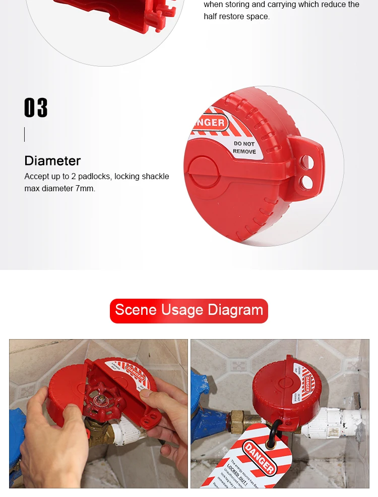 Factory Standard Safety Gate Valve Lockout - Lockey SGVL11