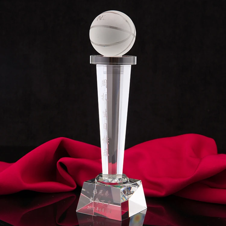 Crystal Trophy - Creative NBA Crystal Basketball Souvenir
