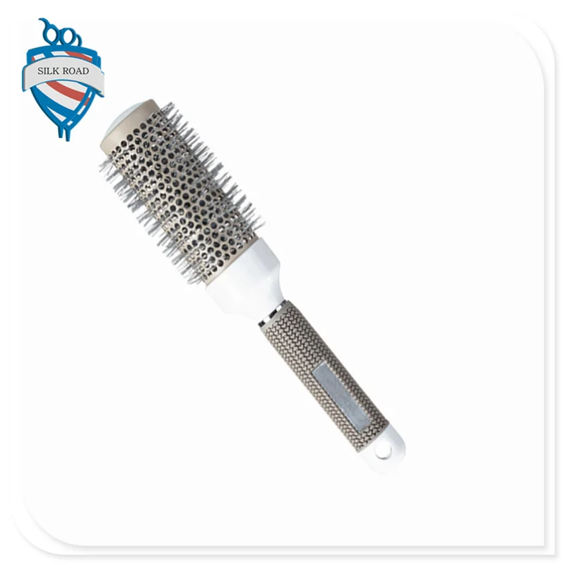 Ceramic & Nylon Round Hair Brush Quiff Roller Comb For Diy Hairstyle ...