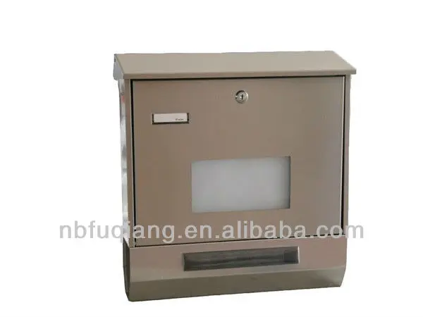 Fq-200 Stainless Steel House Numbers Mailbox With Solar Power Light Led ...