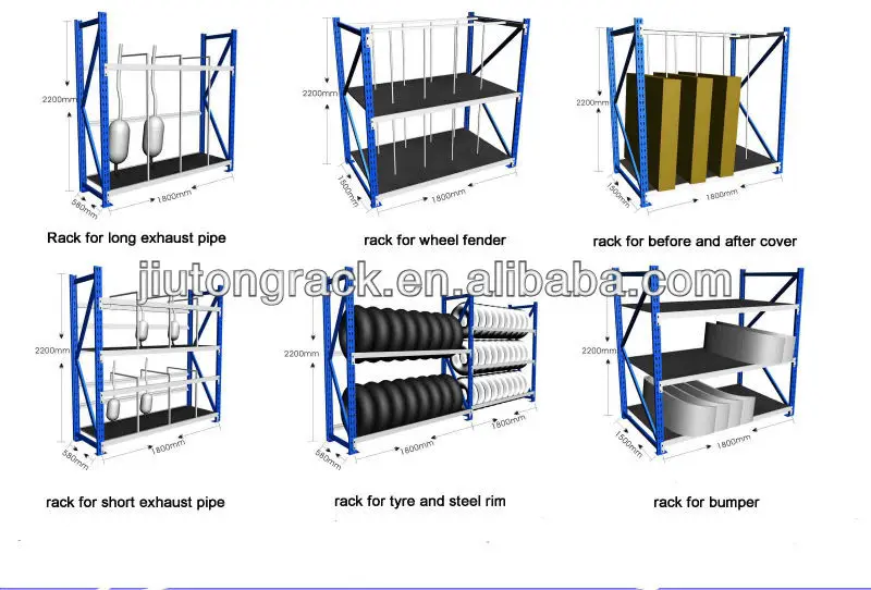 Customized Warehouse Storage Shelf For Windshield/fender/tyre/shock ...