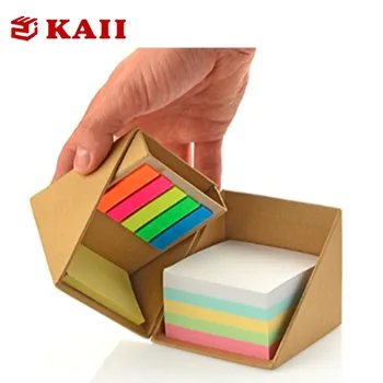 Promotional Gifts Sticky Note Memo Cube In Kraft Paper Box With Pen ...