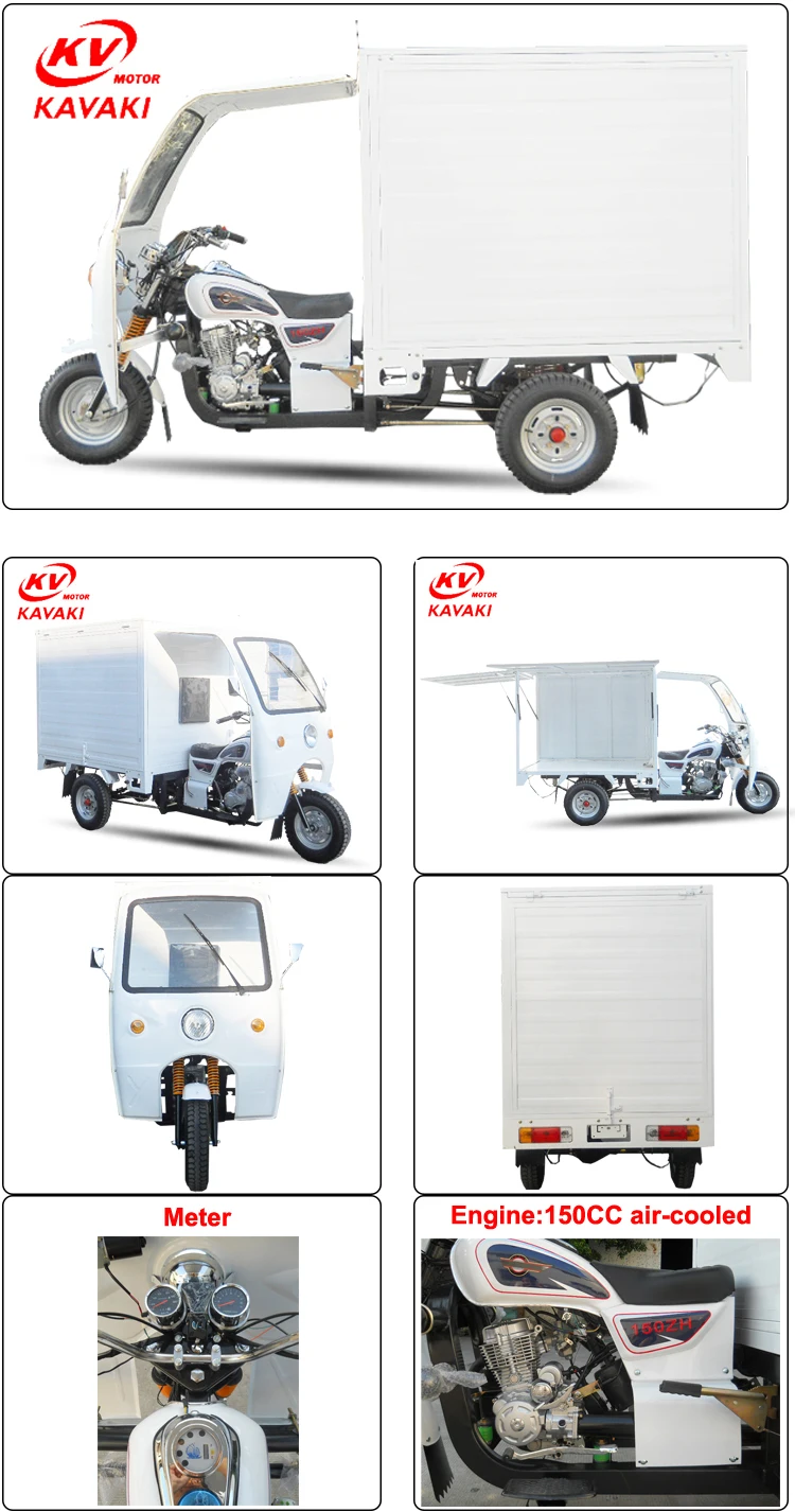 3 Wheel Motorcycle Bajaj Tuktuk 150cc - Cargo Box Tricycle