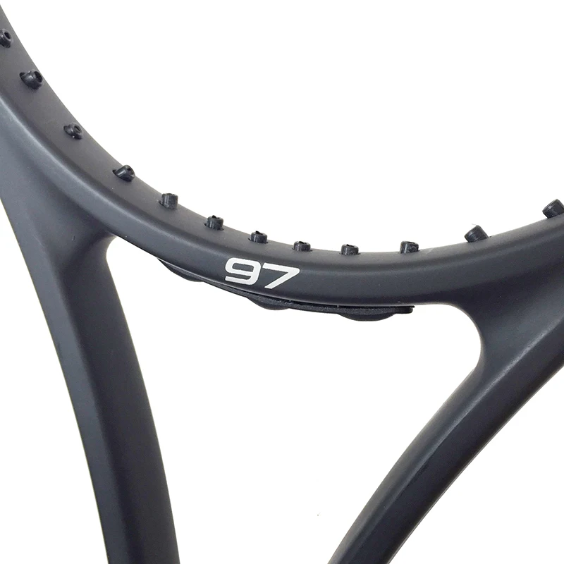 Powerti PS97 Black Tennis Racket - Federer Style Carbon Fiber