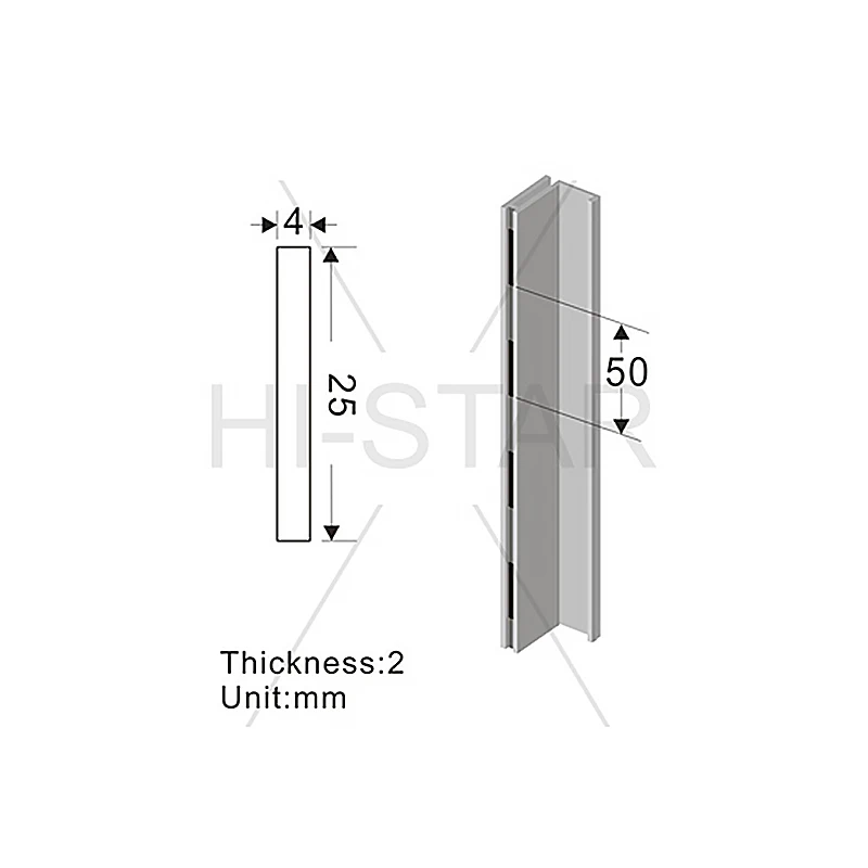 Double Slotted C Channel for Brackets - Stylish Display