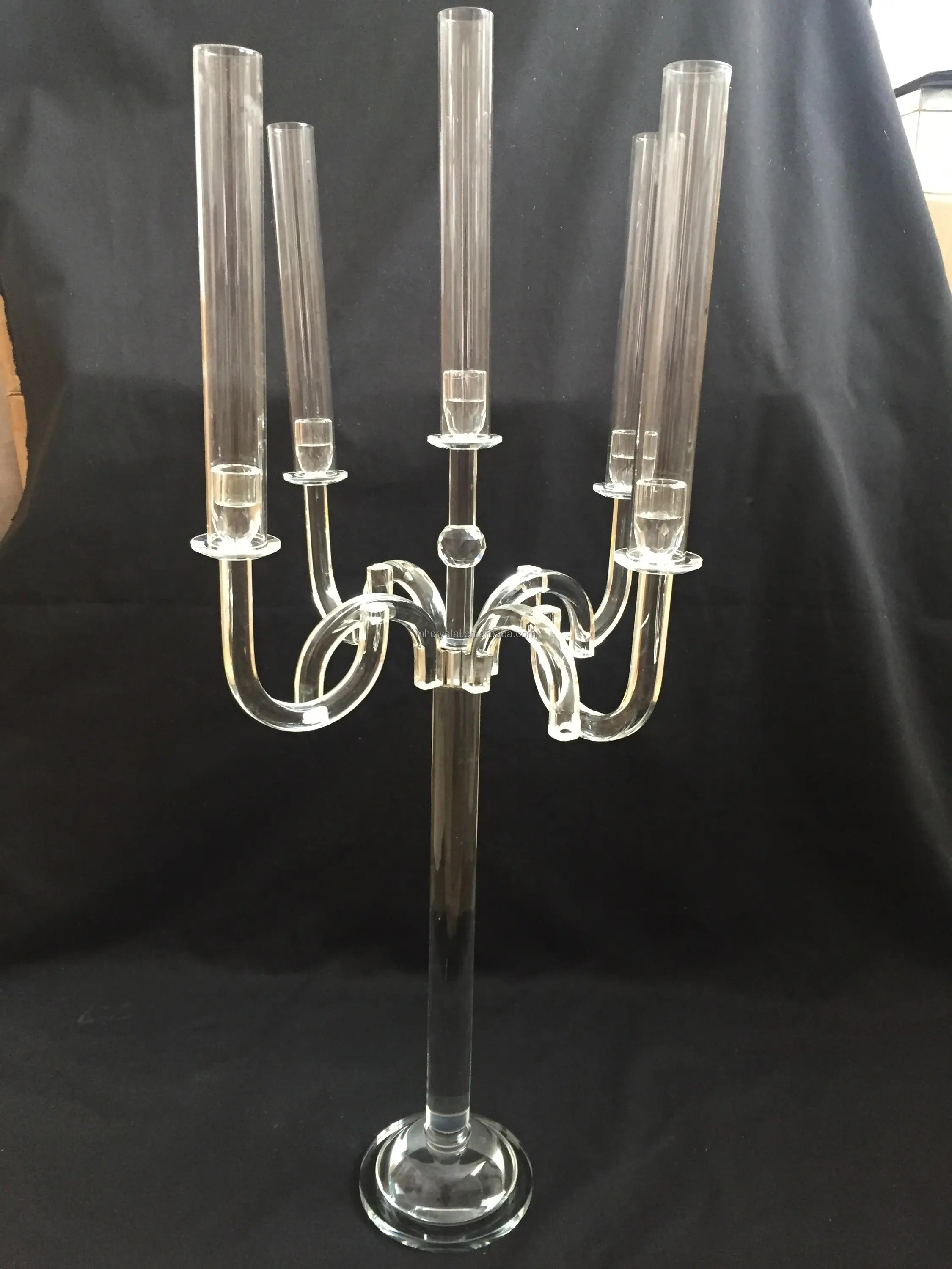 5 Arms Crystal Candle Holder Candelabra MH-1989| Alibaba.com