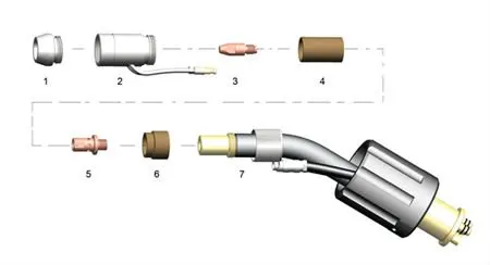 Cloos Mig Parts Nozzle Contact Tip Goose Neck - Buy Mig Spare Parts,Mig ...