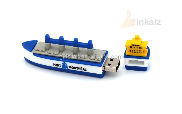 Customize 3D Pvc Rubber Boat Cruise Ship Flash Drive Usb/boat Usb Stick/usb Flash Drive Steamer ...