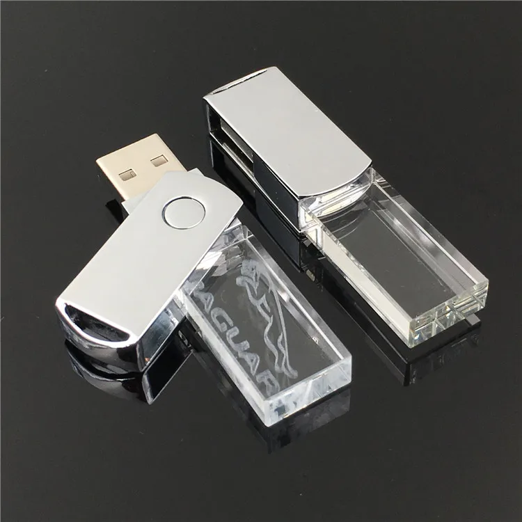 Print Logo Swivel Glass Usb Stick 2 4 8 16 32 64 Gb - Buy Glass Usb ...