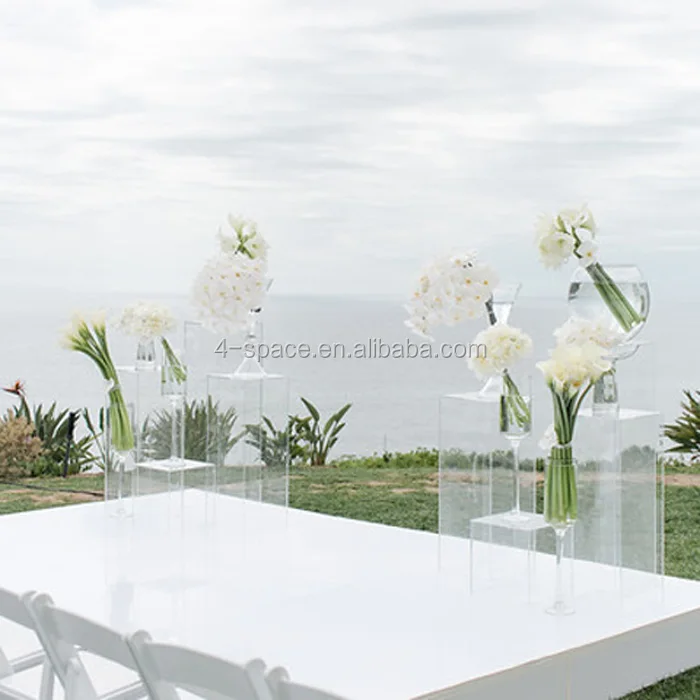 Elegant Acrylic Wedding Clear Columns - Luxury Design