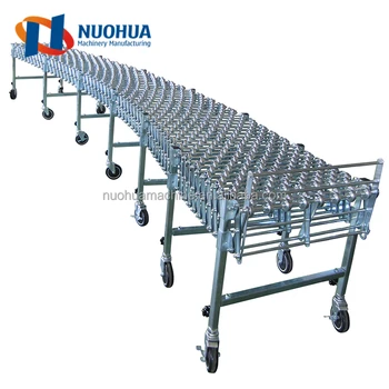 Extending Accordion Skate Wheel Flexible Telescopic Conveyor Systems ...