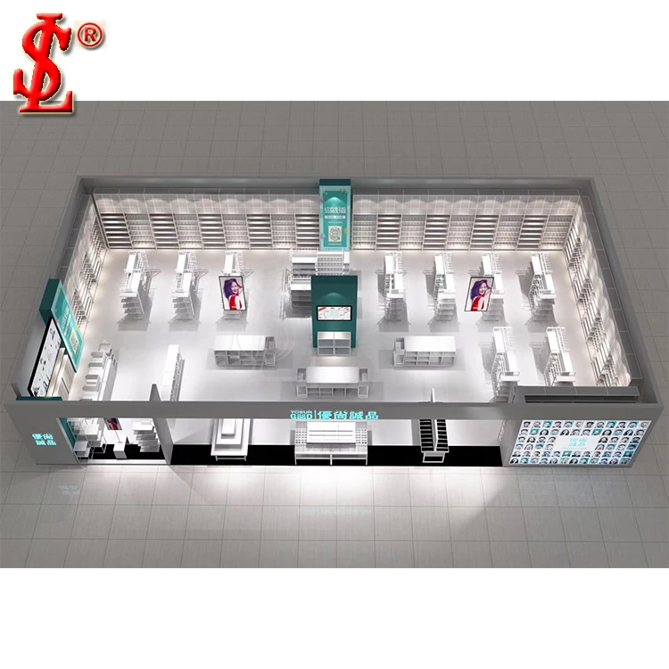 White And Green Color Nome Miniso Display Racks Shelf Rack For Minoso ...