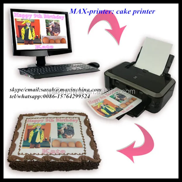 Max Edible Cake Printer Print On Rice Paper - Buy Cake Printer,Edible ...
