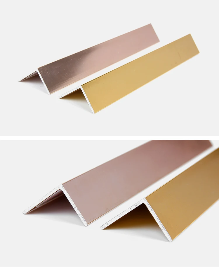 L Shaped Window Corner Guard Trim Aluminium Polished Anodizing Rose ...