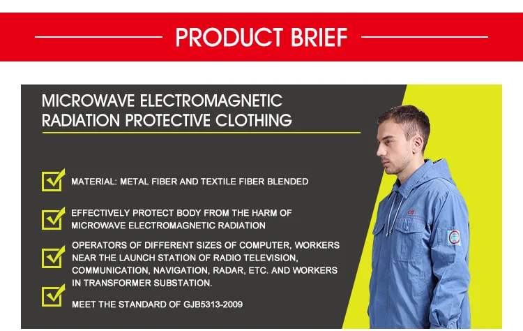 Microwave Electromagnetic Radiation Protective Clothing - Anti-Static ...