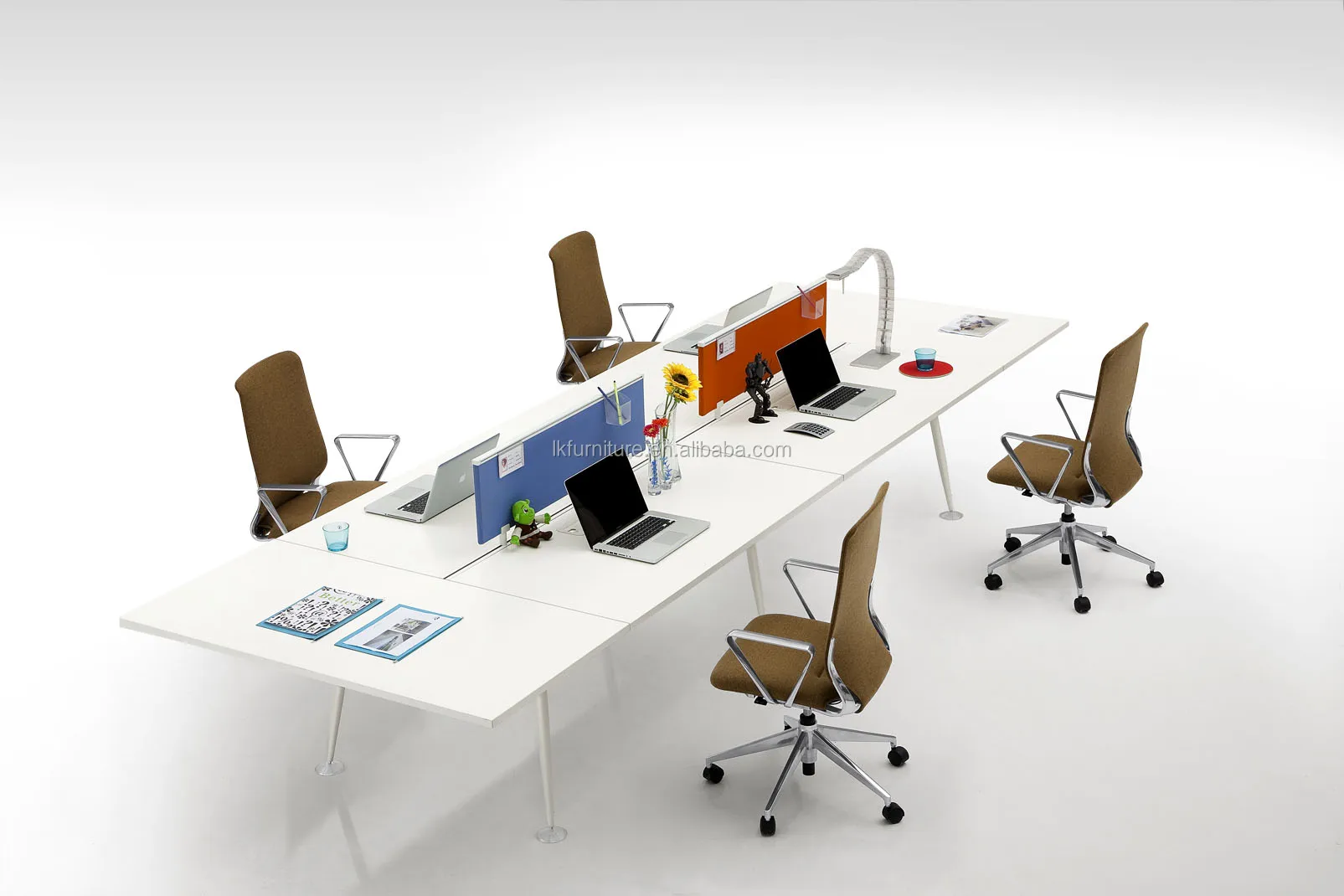 Modern Office Workstation For 6 Person Staff Work Desk - Buy Office ...