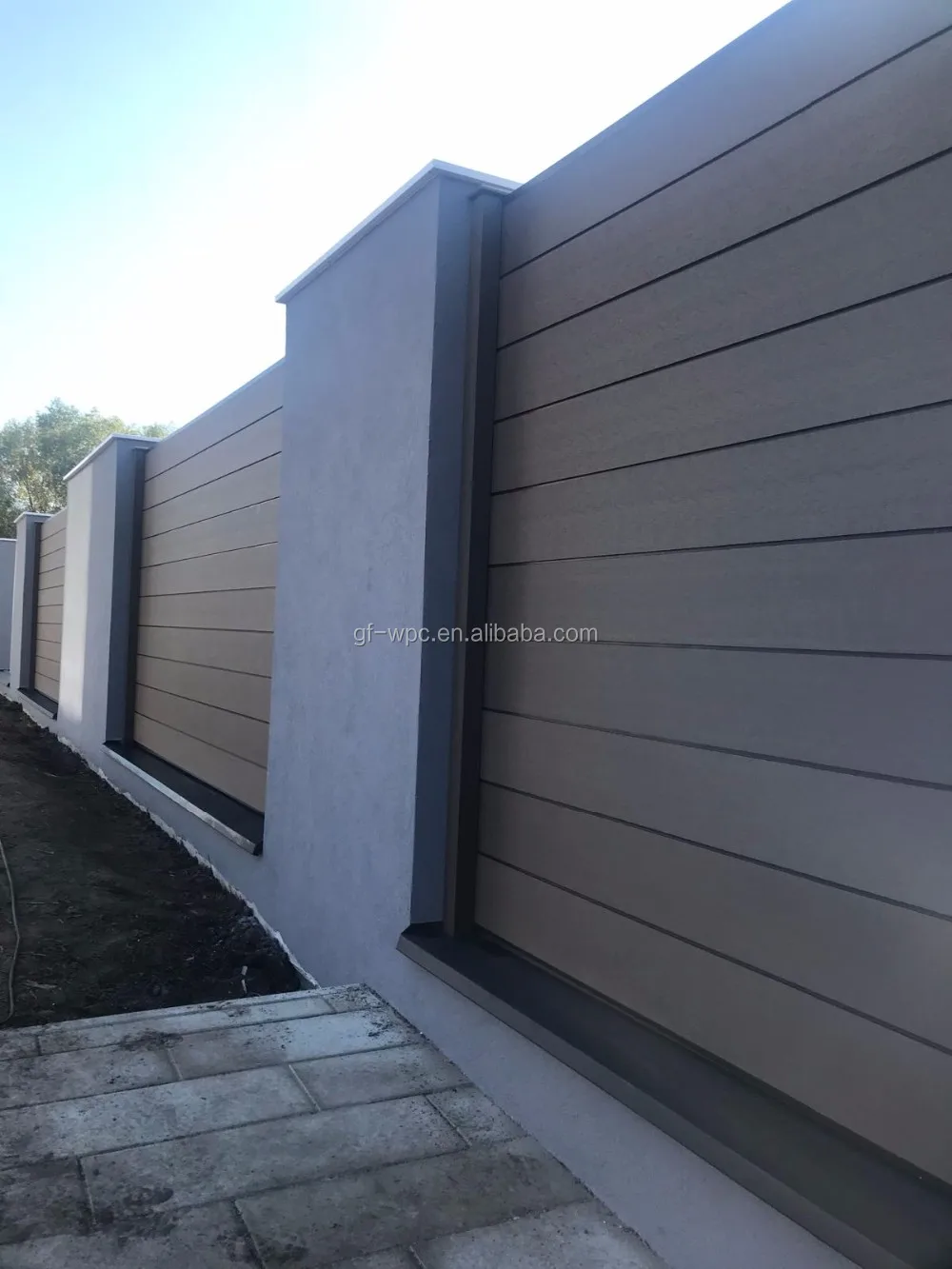 Bamboo Plastic Composite Fence Panels Outdoor Recycled Fireproof Wpc ...