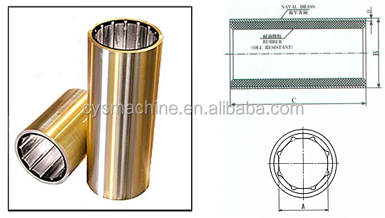 Boat Brass Cutless Water Lubricated Rubber Bearing - Buy Rubber Bearing ...