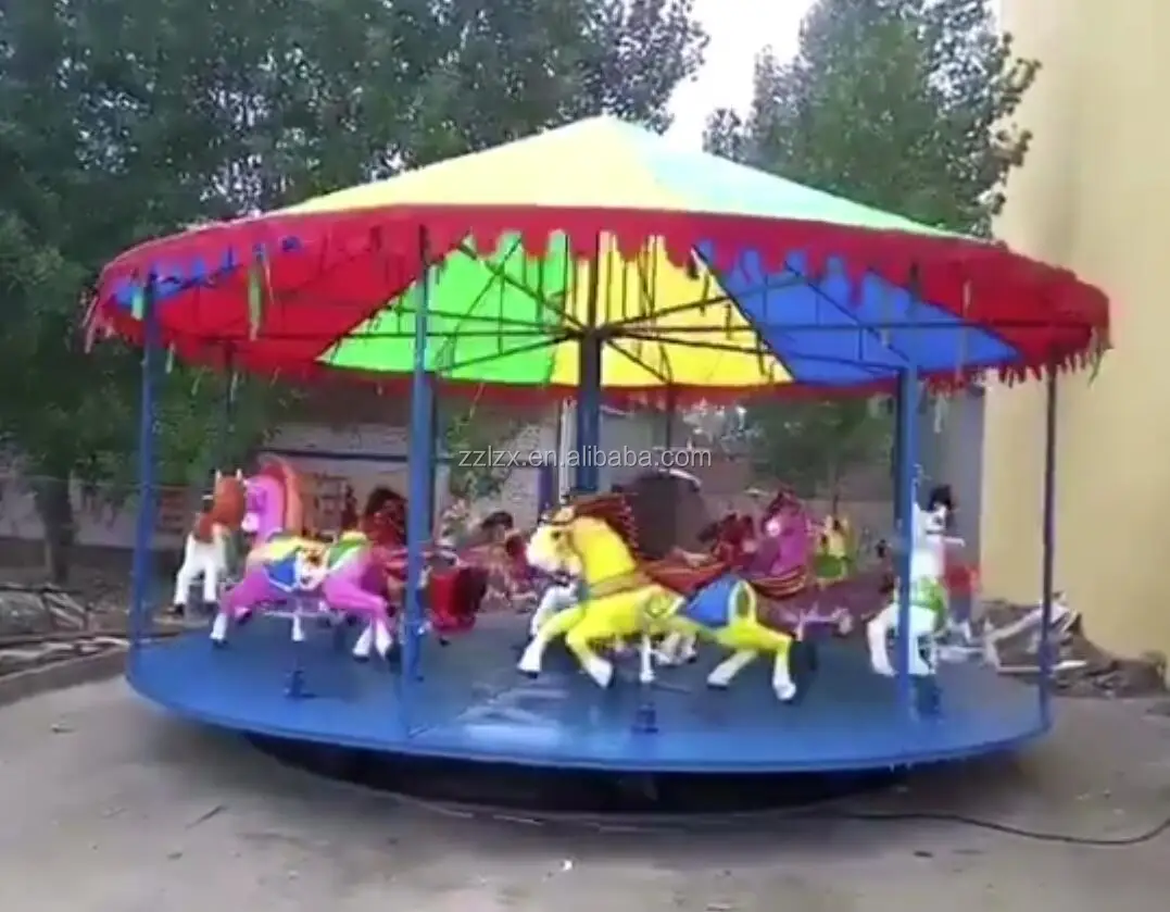 Portable Amusement Ride Carousel Merry Used Rides With Trailer - Buy ...