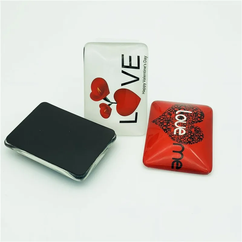 LY-F1003 Wholesale Rectangular Shape Glass Fridge Magnets Refrigerator ...