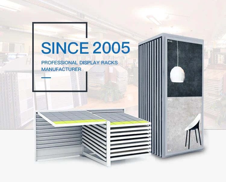 Custom Combined Waterfall Display Rack for Flooring Sample Boards