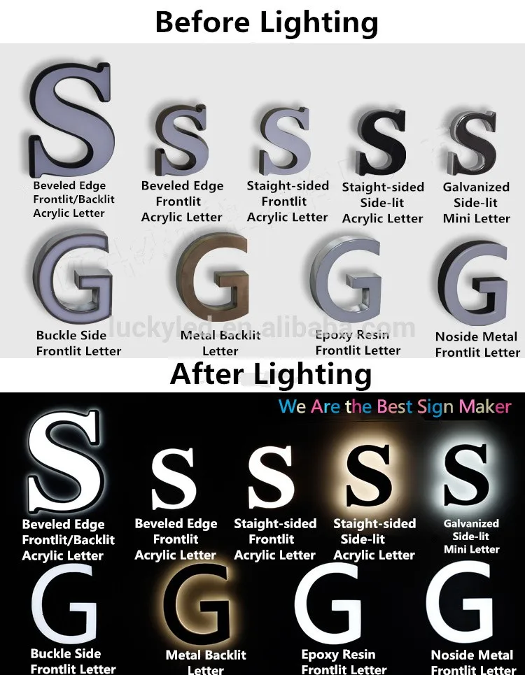Manufacturer Supplier Led Brightness Letter Led Big Metal Letters Led ...