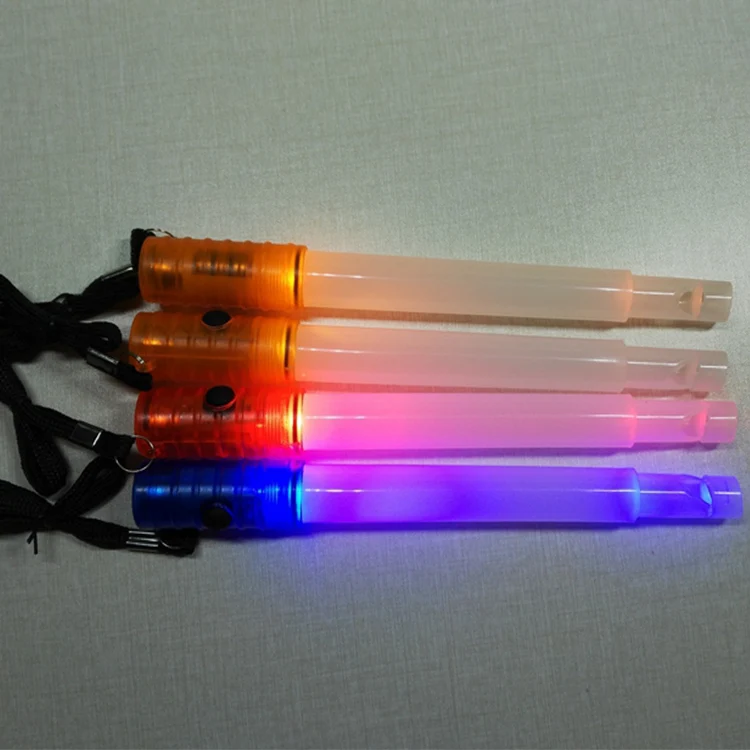 Concert Flashing Plastic Sticks - LED Stick with Whistle