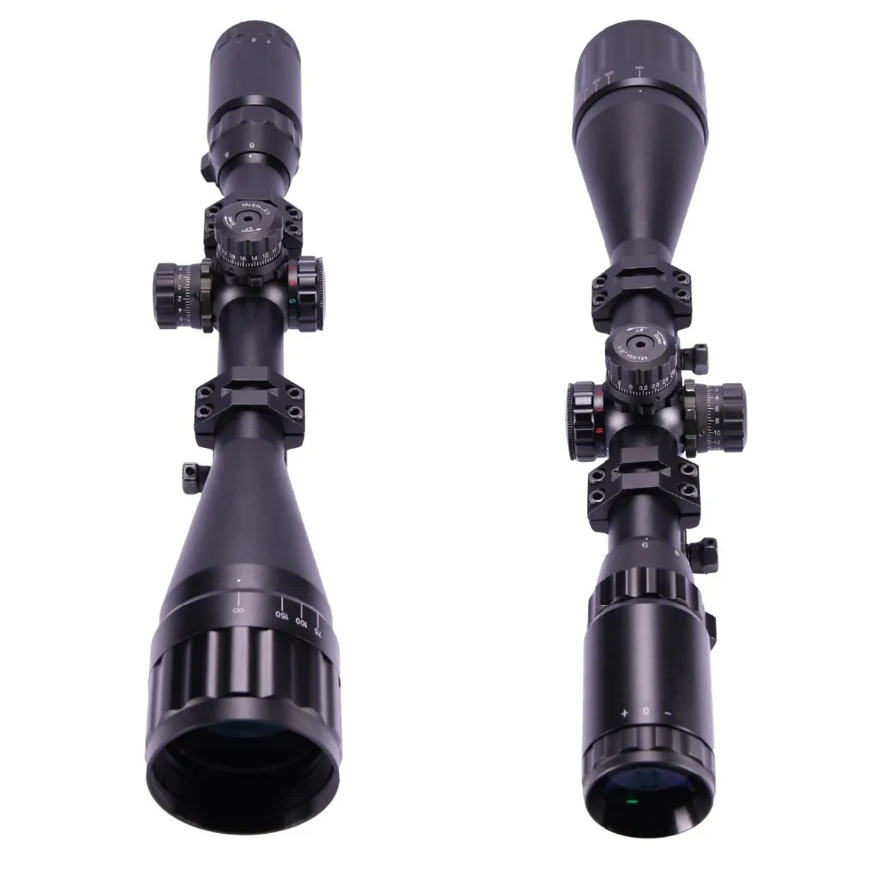 Spike Rifle Scopes For Hunting 6-24x50mm Aoe Blue &green &red Crosshair ...