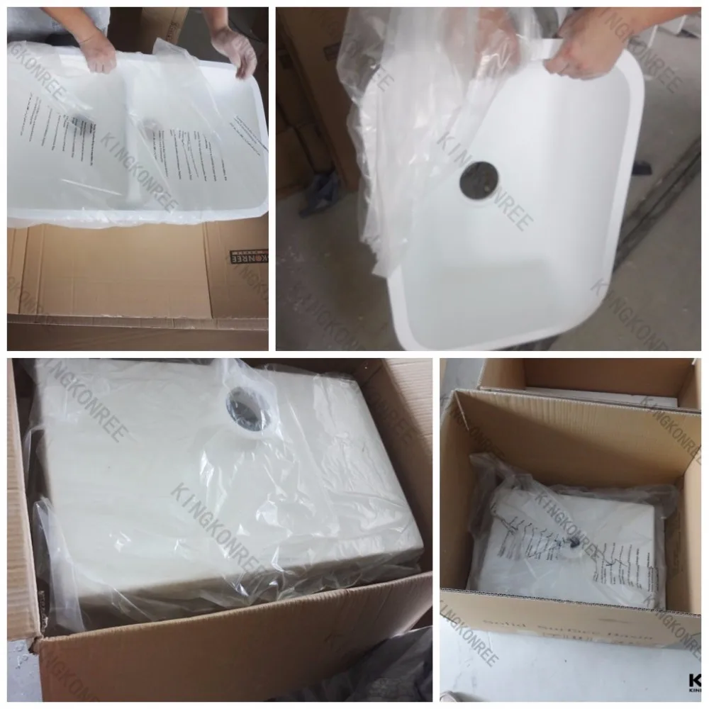 Black or White Single Undermount Kitchen Sink Set for Washing Vegetables