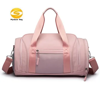 2018 Small Custom Pink Sport Gym Bag Polyester Gym Duffel Bag Yoga Gym ...