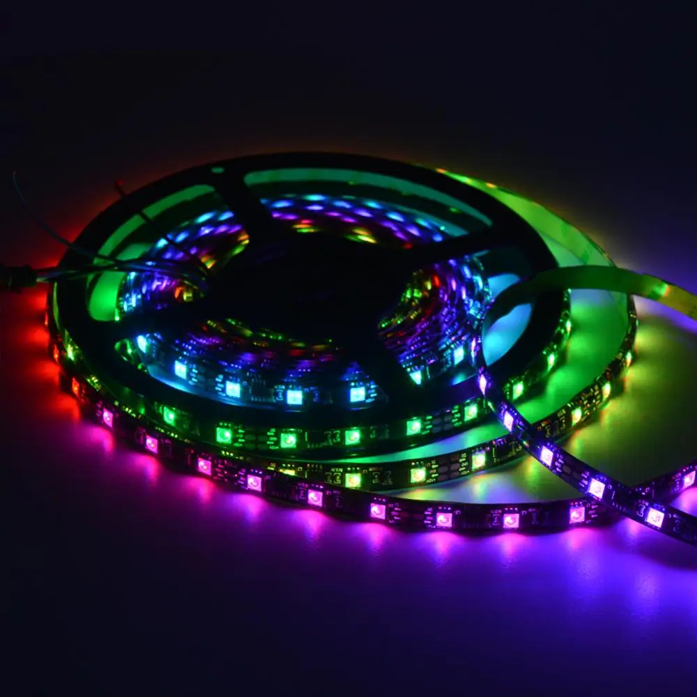 60d Rgb 12v Rgb Led Flexible Strip Light Tape 5050 Smd Rgb Led Strip ...