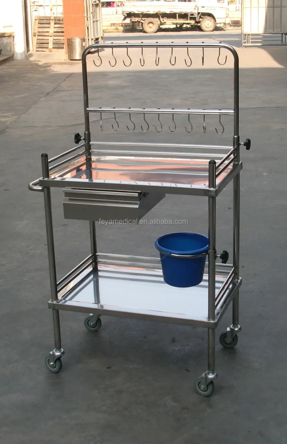 Fy-e003 Good Quality Stainless Steel Transfusion Trolley Hospital ...