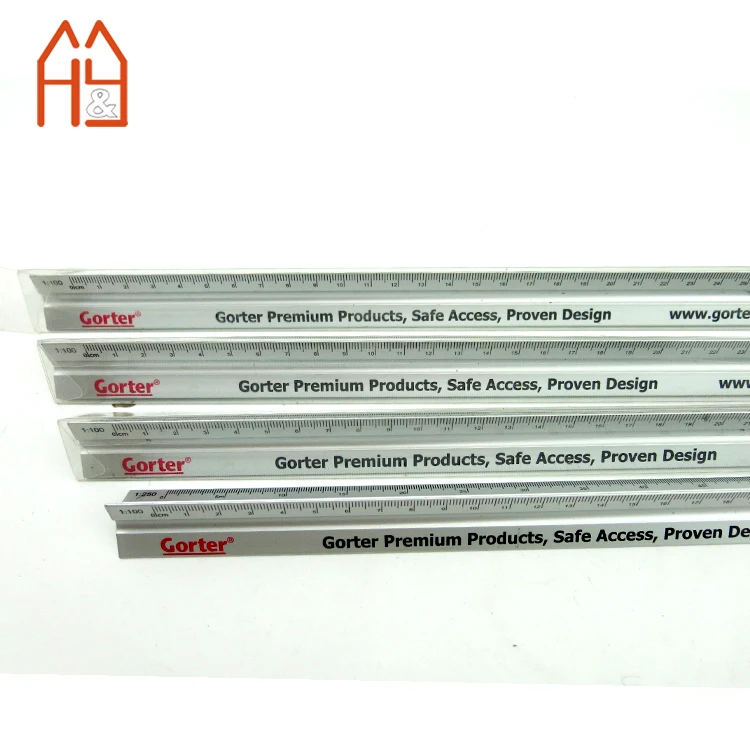 Promotional Aluminum Made Three-edged Scale Ruler - Buy Triangle Scale ...