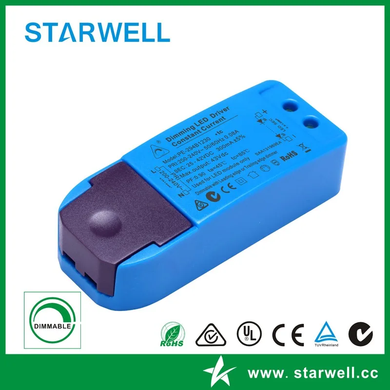 PE298B50120 50W AC/DC Dimmable LED Driver, 1200mA Constant Current, CE ...