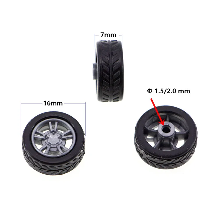Plastic Toy Wheels 16mm & 20mm - Durable & Versatile