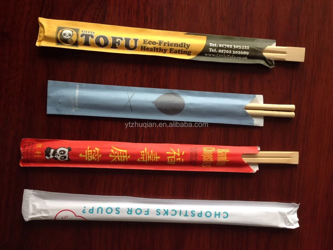 Custom Printed Paper Sleeves for Bamboo Chopsticks