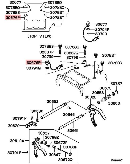 T/f Gearshift 4dw Lamp Switch For Mitsubishi Pajero V31 V32 V43 V44 V46 ...