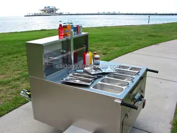 Mobile Street Hot Dog Push Cart/hamburger Vending Cart For Sale - Buy ...