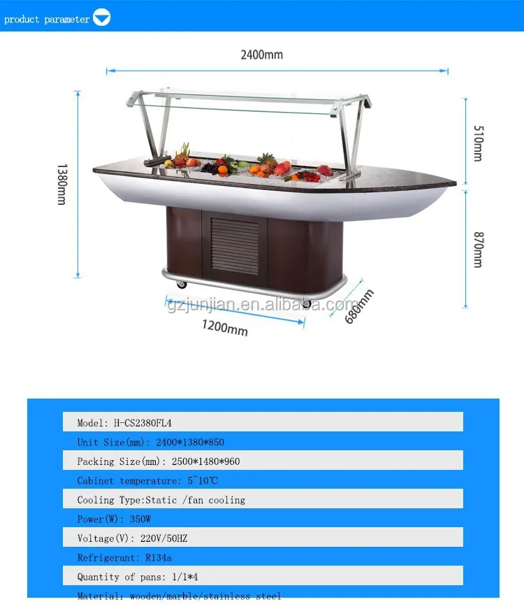 Ice Table Fruit Salads Ice Display Table Ice Container On Table - Buy ...