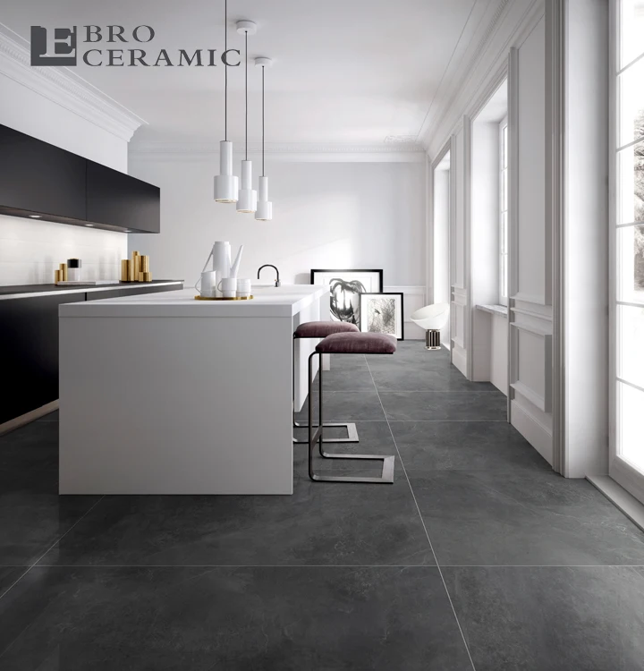 Gray Marble Ceramic Border Tile Non Slip Outdoor Terrace Tiles 60x60 ...