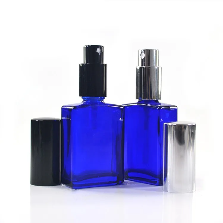 30ml 50ml 100ml Rectangle Glass Black Perfume Bottle With Spray Pump ...