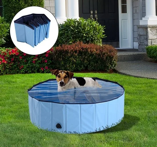Large Outdoor Foldable Inflatable Pet Dog Paddling Pool Swimming ...