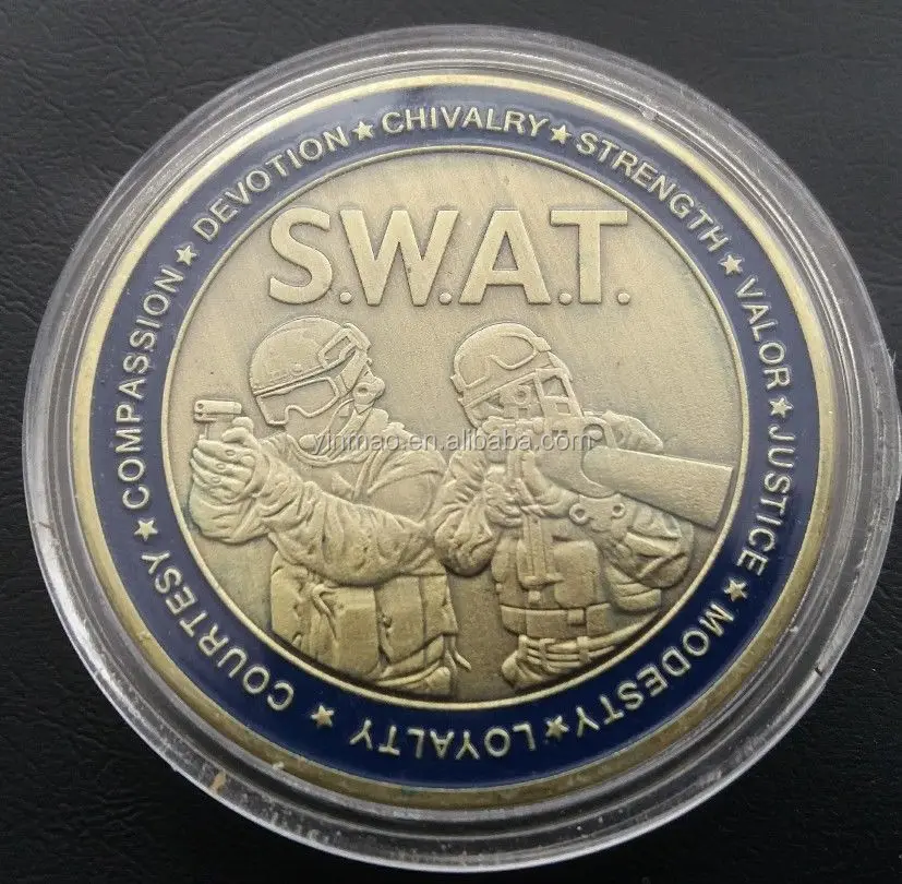 S.w.a.t Special Weapons And Tactics Metal Challenge Coin - Buy Coin ...
