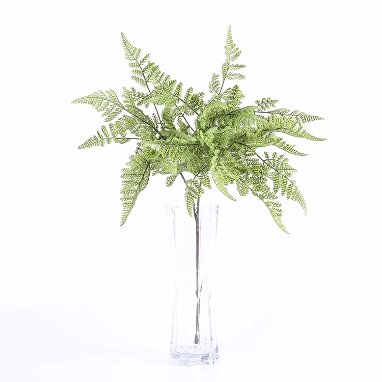 Charming New Faux Dragon Fern Leaf Plastic Potted Artificial Plants ...